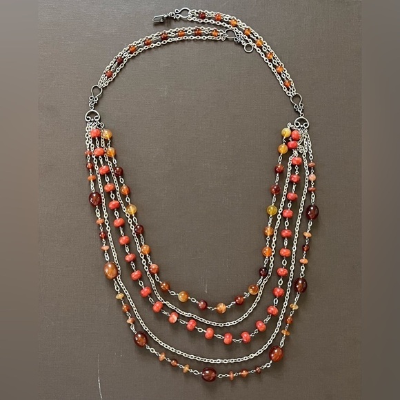Jewelry | Red Baltic Amber Necklace With Red Wood Beds And Sterling ...